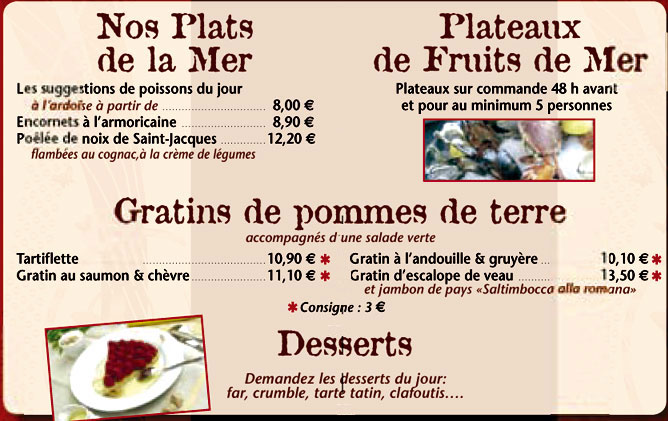 LA CARTE A EMPORTER | Moulin du Grand Poulguin